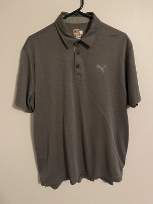 Puma Sport Lifestyle dryCell Gray S/S Athletic Golf Polo Shirt - Men's ...
