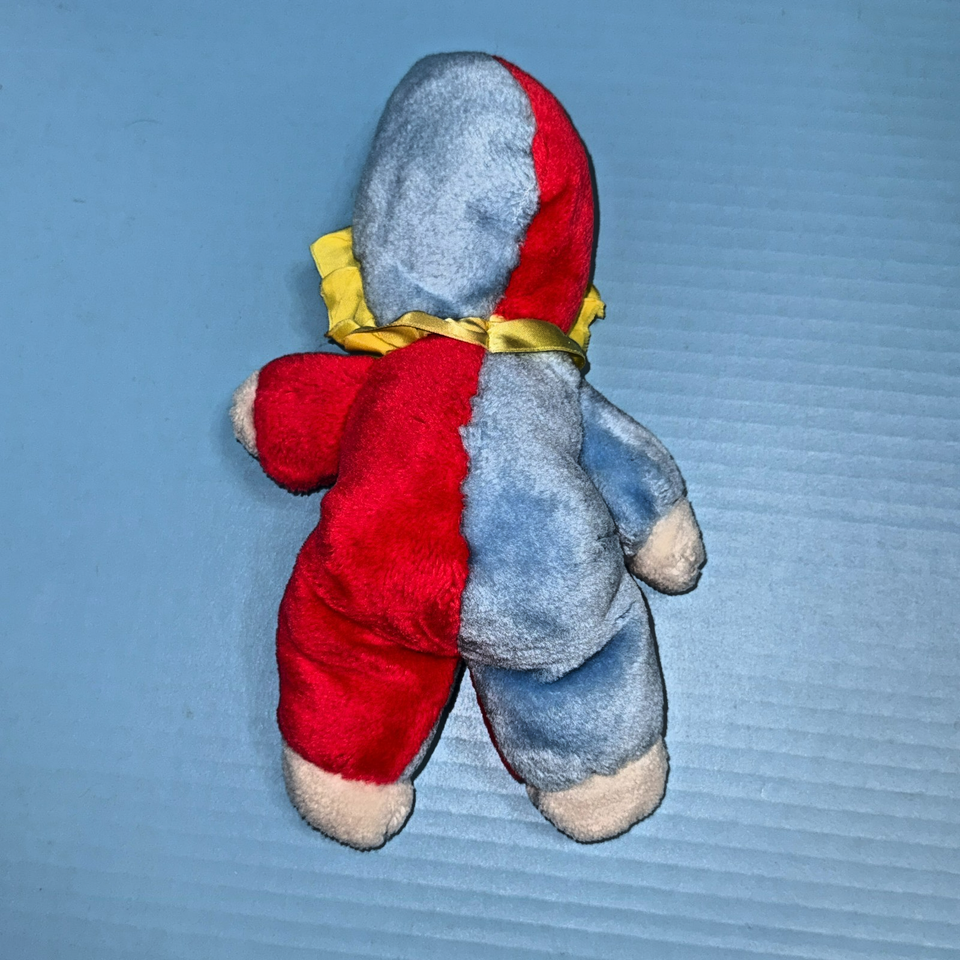 AmToy Baby Soft Touch Clown Red Blue Yellow 11" Plush Chime Doll ...