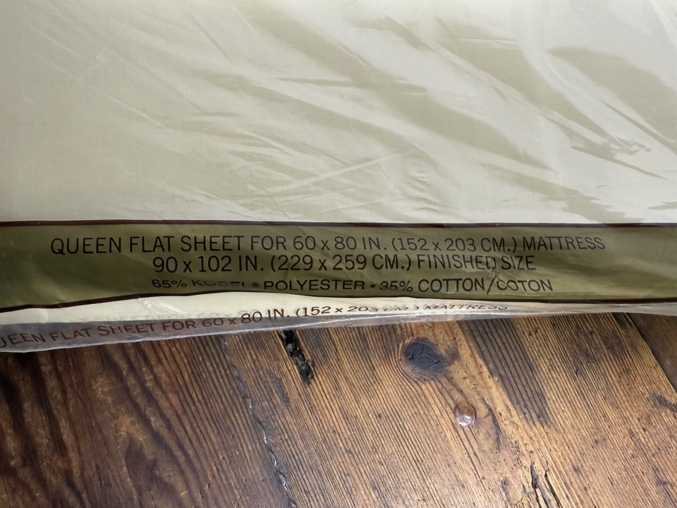 Springmaid Wondercale No Iron Percale (2) Queen Flat Sheet 60x80 Yellow ...