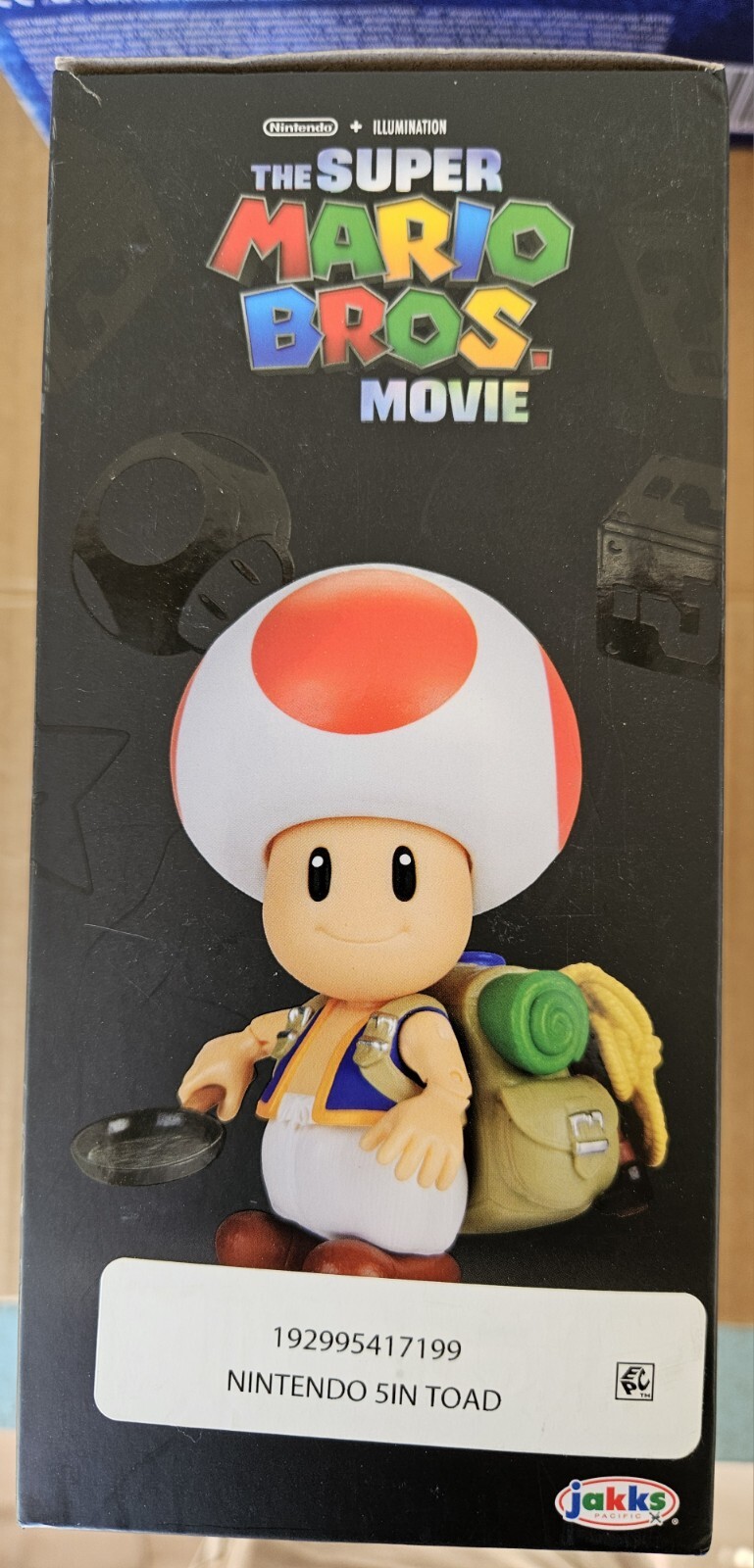 The Super Mario Bros. Movie Toad Figure with Frying Pan Accessory New ...