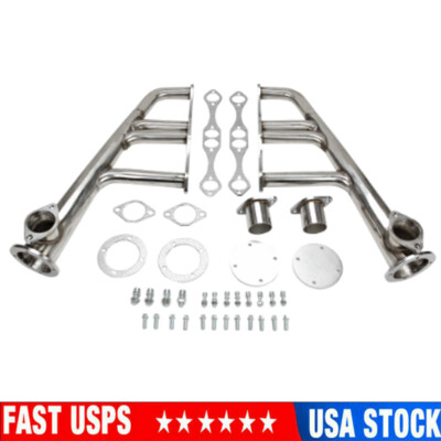 NEW Stainless Lake Style Headers For SBC 265-400 V8 Chevy Hot Rod ...