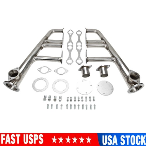 NEW Stainless Lake Style Headers For SBC 265-400 V8 Chevy Hot Rod ...