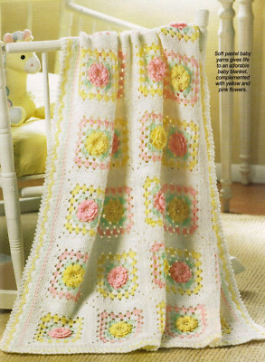ADORABLE Spring Bouquet Baby Afghan/Crochet Pattern INSTRUCTIONS ONLY ...