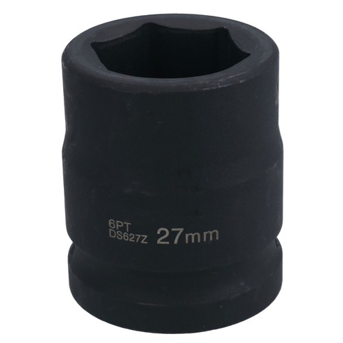 3/4" Drive 27mm Shallow Metric MM Impact Impacted Socket 6 Sided Single ...