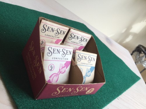 RARE Vintage Sen Sen Breath Confection 5c packet display | eBay
