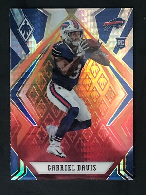 2020 PANINI PHOENIX FOOTBALL GABRIEL DAVIS FIRE BURST ROOKIE CARD No ...