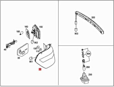 Genuine MERCEDES W212 E-CLASS Tail Light Rear Lamp Left Outer ...