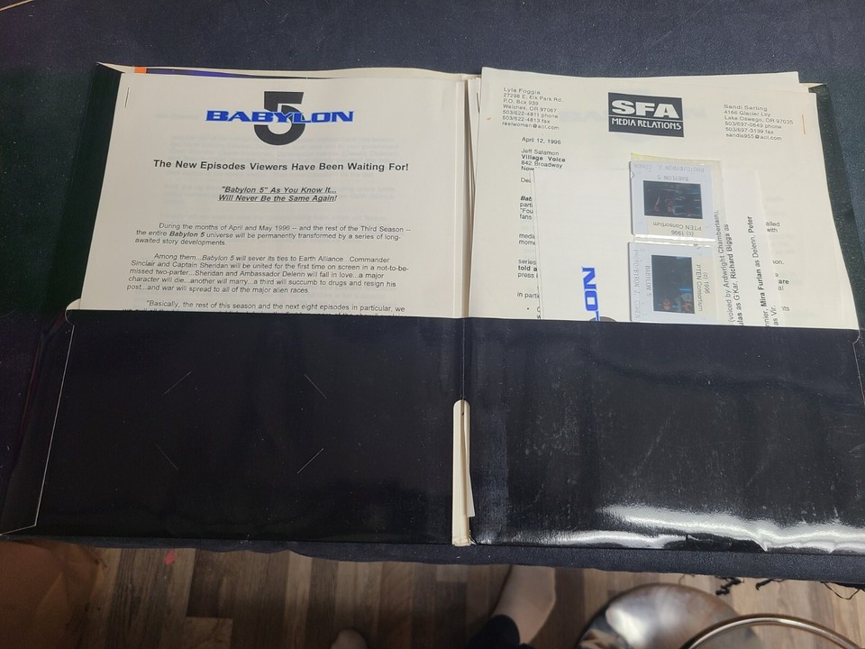 Babylon 5 SFA Press Kit with Slides | eBay
