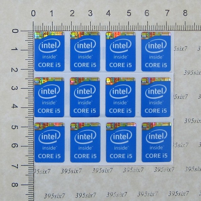 intel Core i5 Sticker (1st 3rd 4th 6th 7th 8th 9th 10th Gen) Sticker x ...