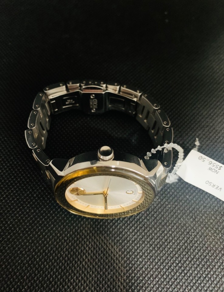 MOVADO BOLD VERSO 3600749 IP GOLD STAINLESS STEEL SWISS LADIES WATCH 38 ...