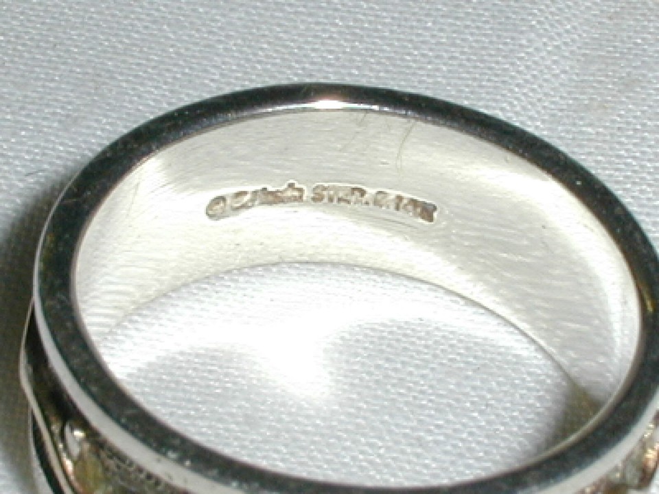 STUNNING~ ED LEVIN STERLING 14K GOLD NARROW BAND RING- SIZE 6! | eBay