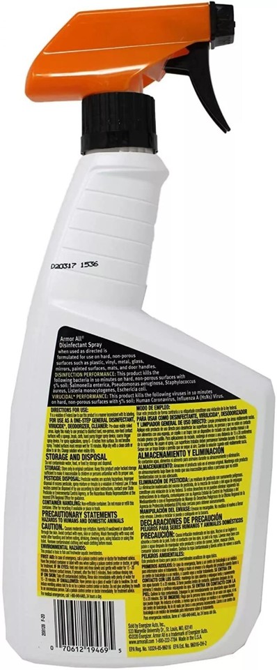 Armor All Spray General Cleaner Deodorizer 32 oz Sprayer 8pk | eBay