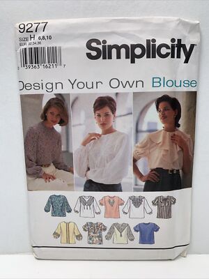 Simplicity 9277 Misses Design Your Own Blouse Shirt Pattern 6-10 *Uncut ...