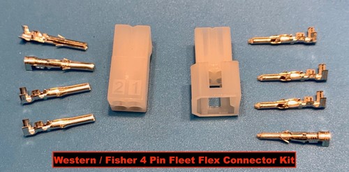 WESTERN / FISHER SNOW PLOW TRUCK + CONTROLLER 4 PIN PLUG REPAIR KIT ...