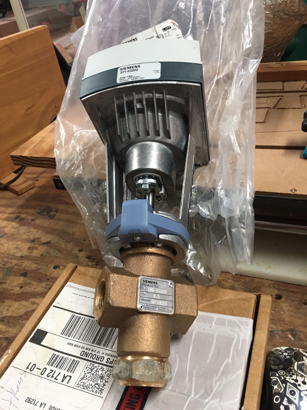 NEW SIEMENS FLOWRITE 599 SERIES SS 3/4 Acuater ASSEMBLY 371-03202 3 Way ...