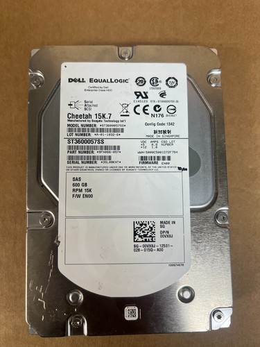 Dell W347K 0W347K ST3600057SS 600GB 15K RPM 6Gb/s 3.5" SAS SERVER HARD ...