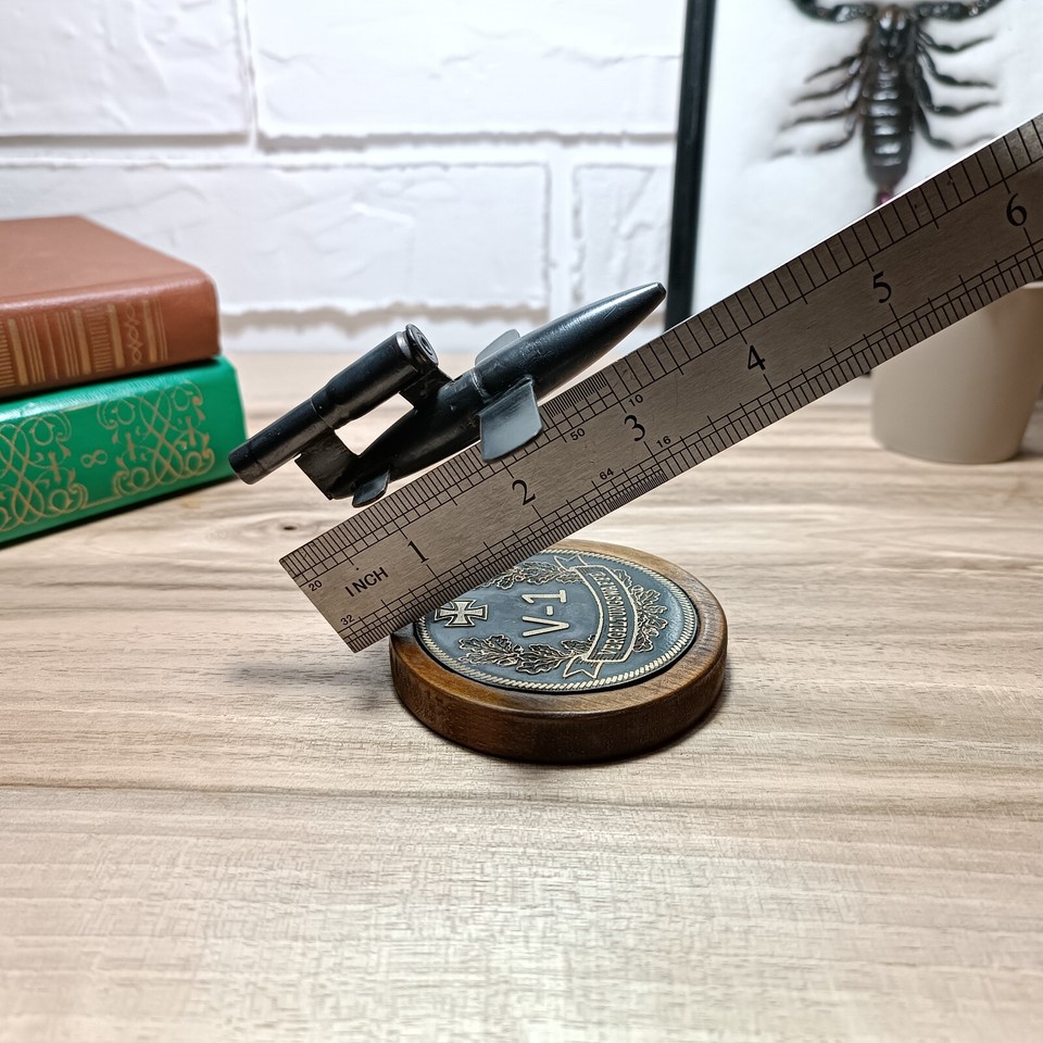 Trench Art WW2 Brass German V1 Flying Bomb Model Base Original Bullets ...