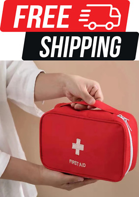 100% New Letter Embroidered Medicine Storage Bag Polyester Red First ...
