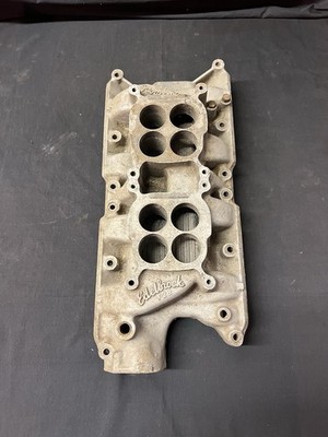 Edelbrock F28 Aluminum Intake Manifold 289 302 Ford Dual Quad 5435 | eBay