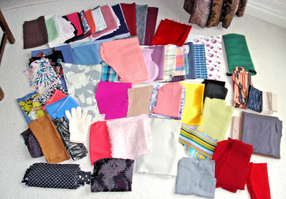 Huge bundle off cuts jersey mix fabric DIY learning clothing Sew hobby ...