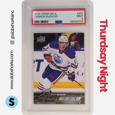 2015 UPPER DECK #201 CONNOR MCDAVID YOUNG GUNS ROOKIE RC MINT PSA 9 | eBay