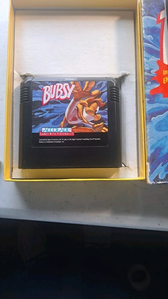 Sega Genesis Bubsy Claws Encounter Of The Furred Kind Complete Tested ...