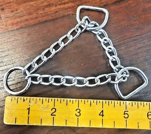 3x Martingale /Half Check Chains Chrome Plated 28mm Ds + 20mm O ring ...