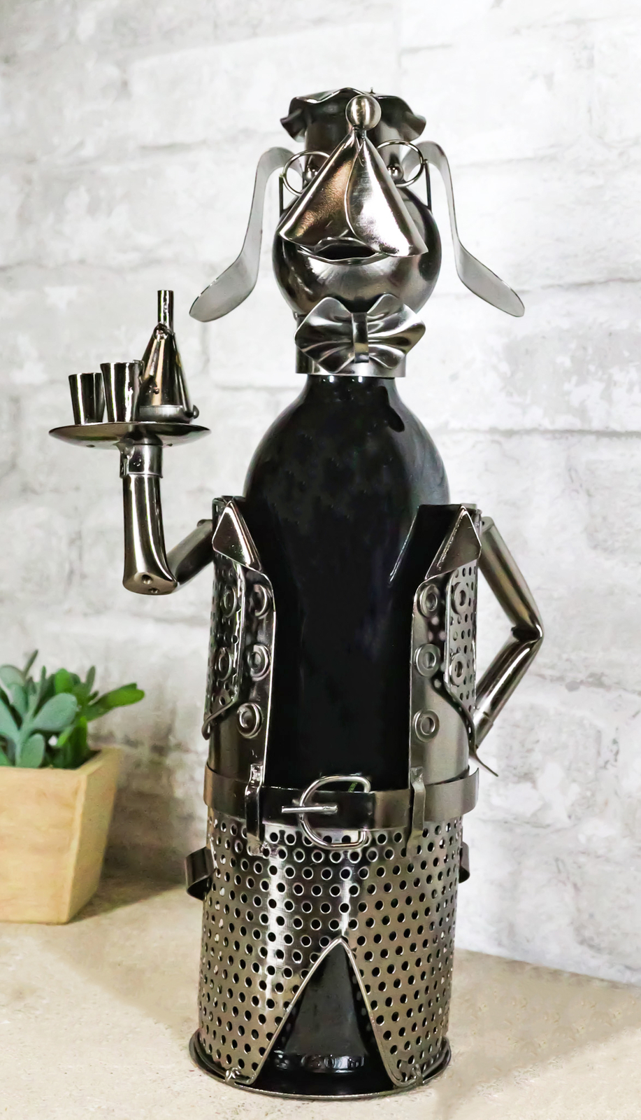 Beagle Dog Party Cocktail Waiter Butler Steel Metal Wine Bottle Holder ...