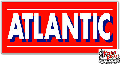 (ATLA-2) 24" ATLANTIC GASOLINE GAS PUMP OIL TANK DECAL | eBay