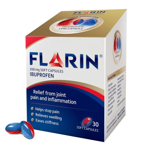 Flarin 200mg Joint Pain Inflammation Relief Soft Capsules - 30 ...