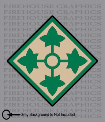 4th Infantry Division Army Ivy American Flag sticker decal | eBay