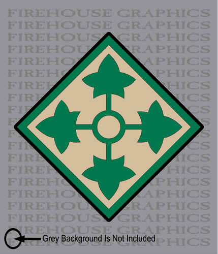 4th Infantry Division Army Ivy American Flag sticker decal | eBay