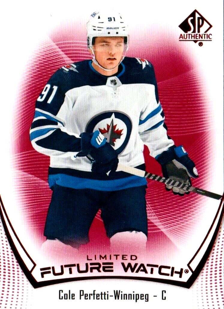 COLE PERFETTI RC 2021-22 SP AUTHENTIC LIMITED RED FUTURE WATCH ROOKIE ...