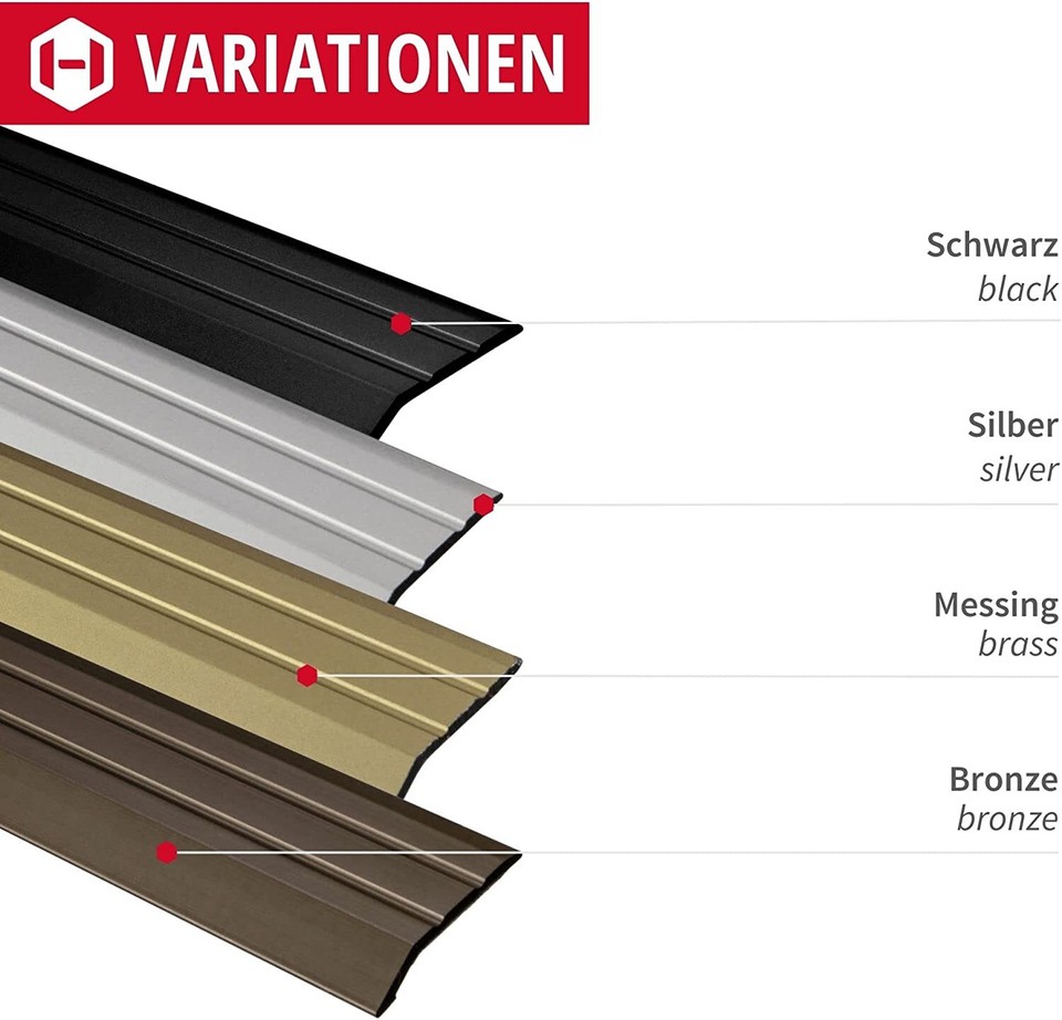 Abschlussprofil selbstklebend Alu Übergangsprofil Laminat Parkett Vinyl ...