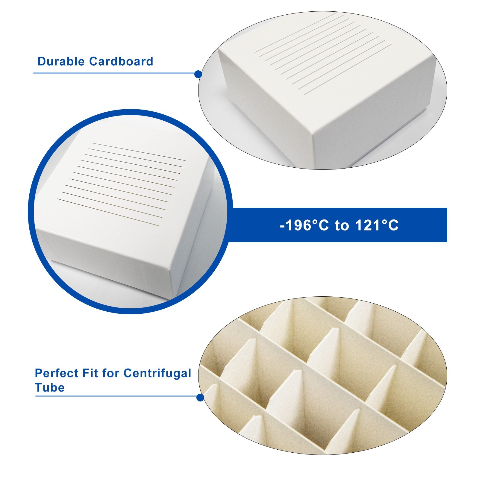 Biologix Cardboard Freezer Boxes- (White, 16-Well, 36-Well) 5/Bg, 20/Pk ...