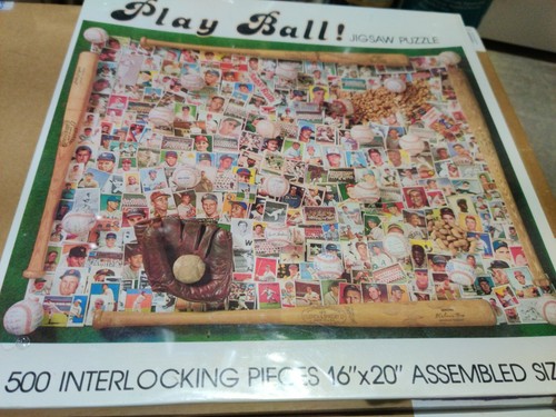 Play Ball! Vintage 500 Piece Baseball Jigsaw Puzzle 16"x20" 1990 ...