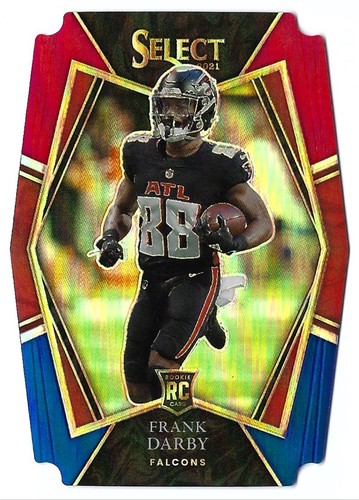2021 Panini Select Red Blue Prizm Die-Cut #195 Frank Darby Rookie ...