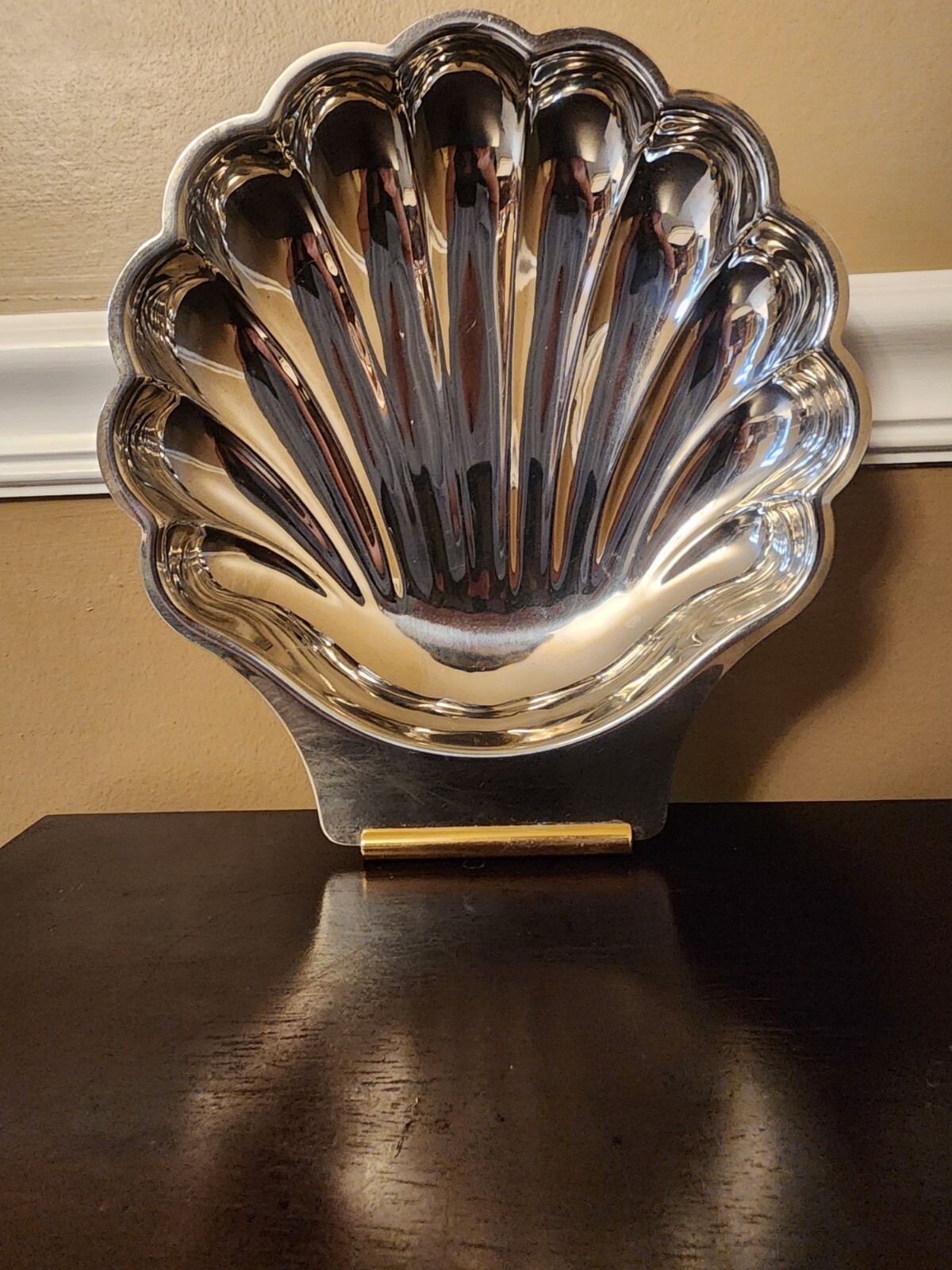 Silver Seashell Dish SUMMIT ITALY Stainless Steel Trinket Dish ...
