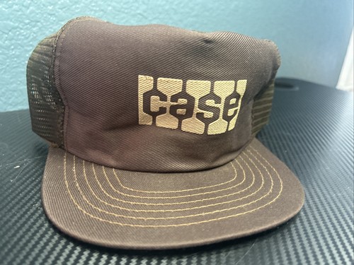 Vintage Case IH Tractor Snapback Brown Trucker Hat Agriculture Farm Cap ...