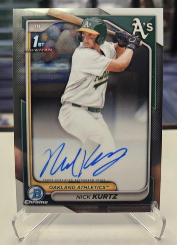 2024 Bowman Draft 1st Chrome Nick Kurtz Autograph Athletics Auto🔥 | eBay