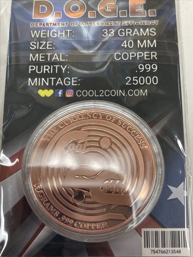Cool2Coin D.O.G.E. .999 copper Round Colorized 25k Mintage DOGE Trump ...