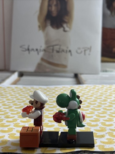 YOSHI FIRE MARIO LEGO MINIFIG FIGURE super bro world nintendo dinosaur ...