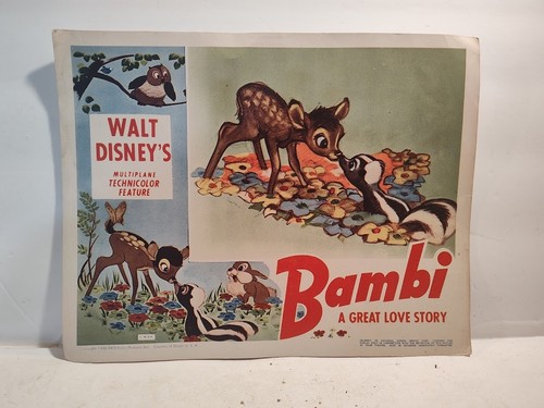 Original 1946 Walt Disney BAMBI RKO Radio Pictures Inc Movie Theatre ...