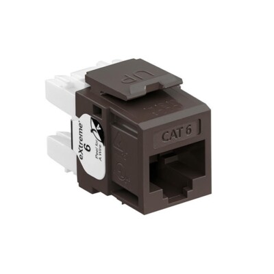 Leviton 61110-RB6 Extreme Cat 6 UTP Quickport Jack Brown | eBay