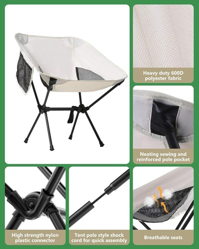 Logard Lightweight Portable Camping Chair,Folding Outdoor Chair High ...