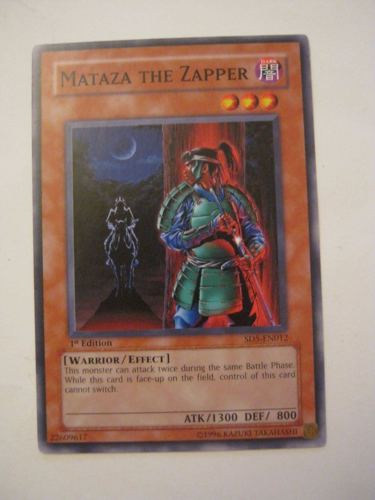 Mataza The Zapper SD5-EN012 Dark Card Yu-Gi-Oh (ex cond) (011-55) | eBay