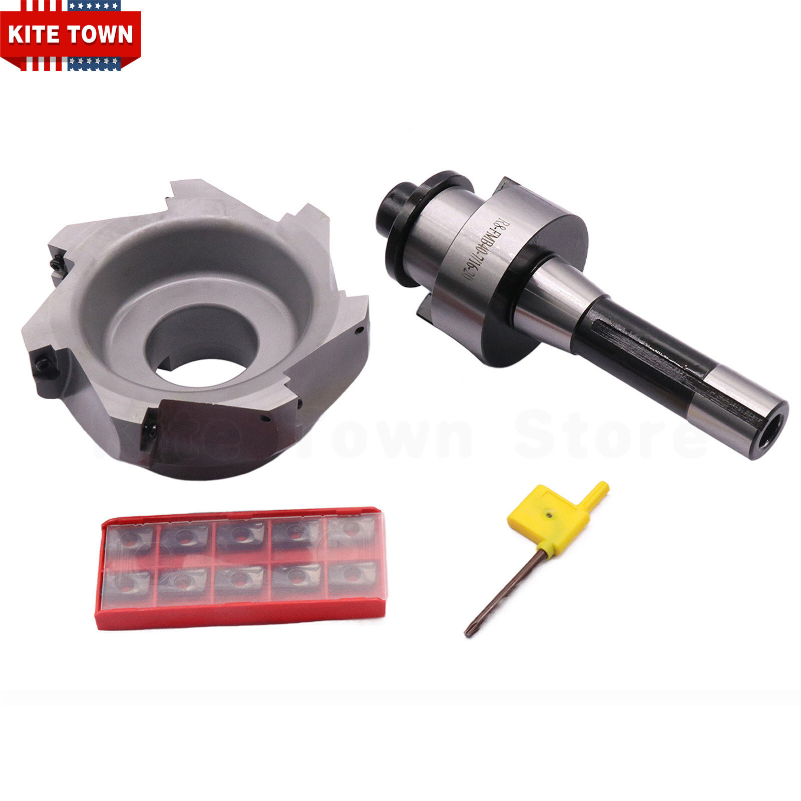 R8 FMB40 Arbor 400R-125-40-7T Face End Mill Shell Cutter + 10Pcs ...