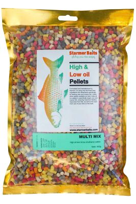Mixed high & low oil feed pellets for carp and coarse fishing all ...