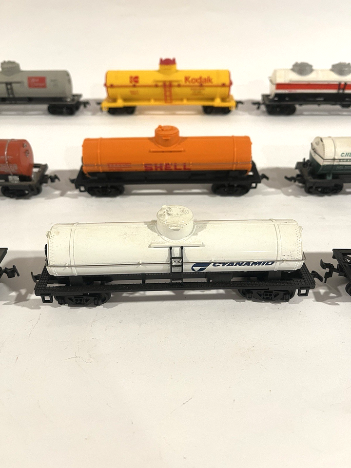 LOT of 9 Dome Tank Chemical Cars - Kodak/Exxon/Allied/Crystal Car Line ...