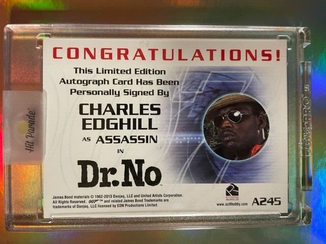Charles Edghill 2012 Rittenhouse James Bond Archives AUTOGRAPH #A245 ...